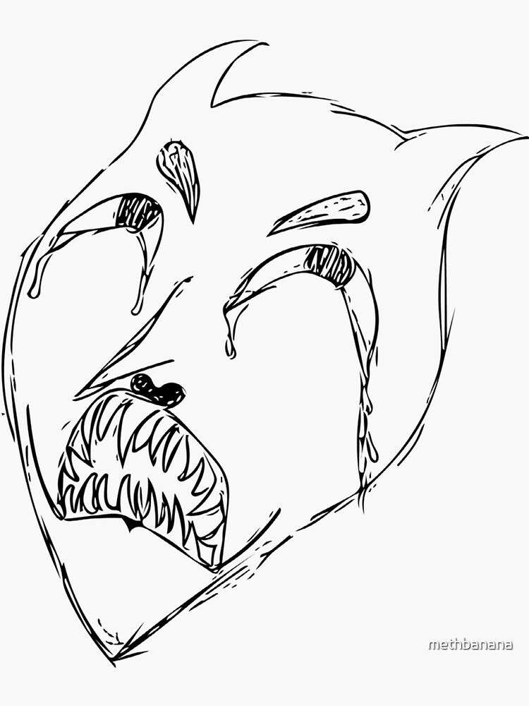 "Crying Demon" Sticker for Sale by methbanana | Redbubble