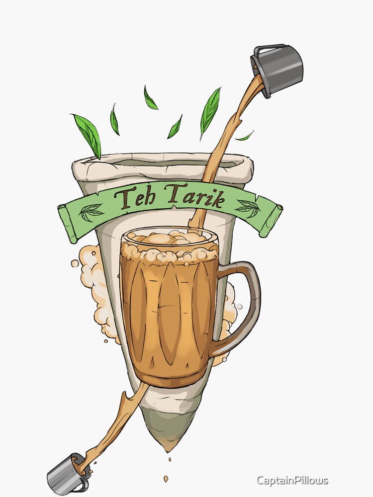 "Teh Tarik!" Sticker for Sale by CaptainPillows | Redbubble