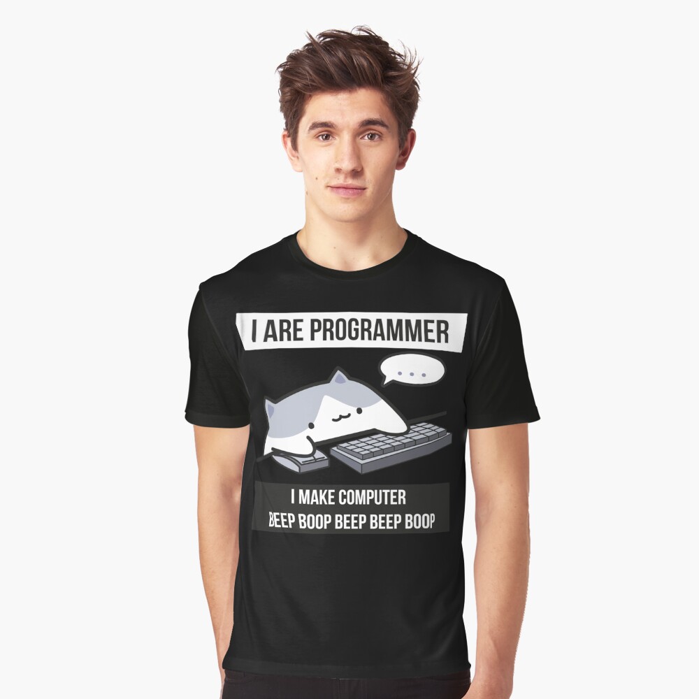"I are programmer cat programmer meme vintage" Sticker for Sale by ...