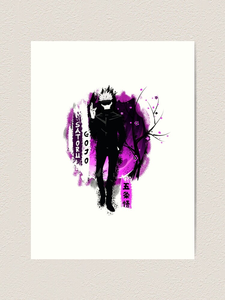 "Satoru Gojo at sakura tree Jujutsu Kaisen Cherry blossom" Art Print ...