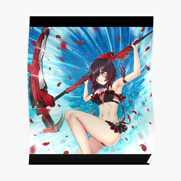 "RWBY - Summer Time Ruby Rose - Bikini Chiffon Top" Poster for Sale by wellspollys | Redbubble