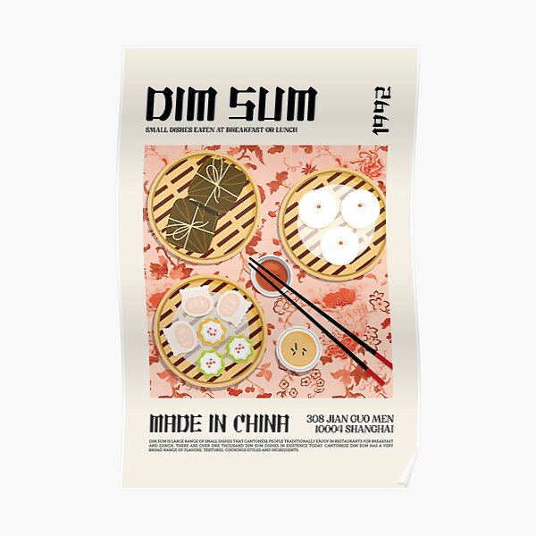 "Dim Sum Wall Art" Poster for Sale by SurfolioPrints | Redbubble