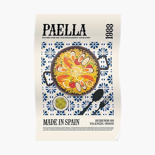 "Paella Wall Art" Poster for Sale by SurfolioPrints | Redbubble