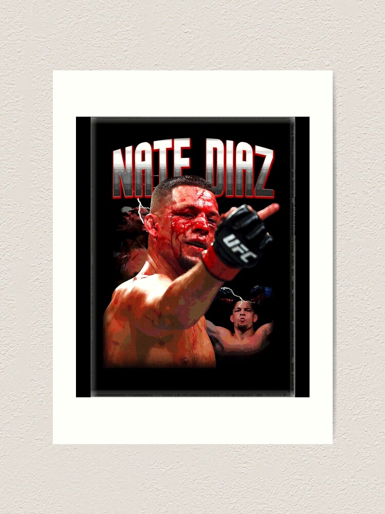 "Nate Diaz Poster Nate Diaz Flip Middle Finger UFC Nate Diaz Fighter ...