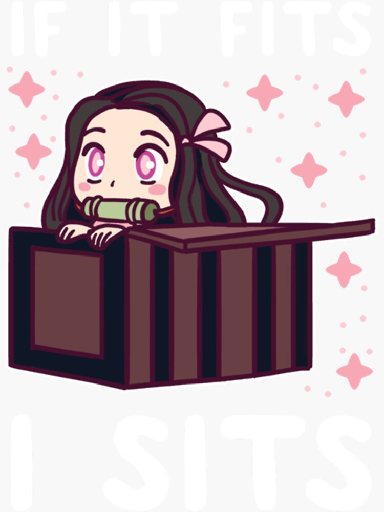 "If It Fits, I Sits meme" Sticker for Sale by SharonRossF | Redbubble