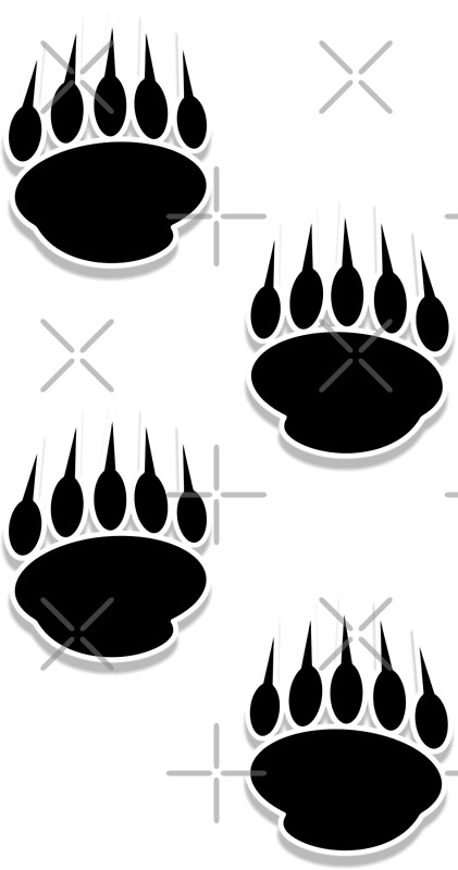 "Black Bear Paw Prints" by Almdrs | Redbubble