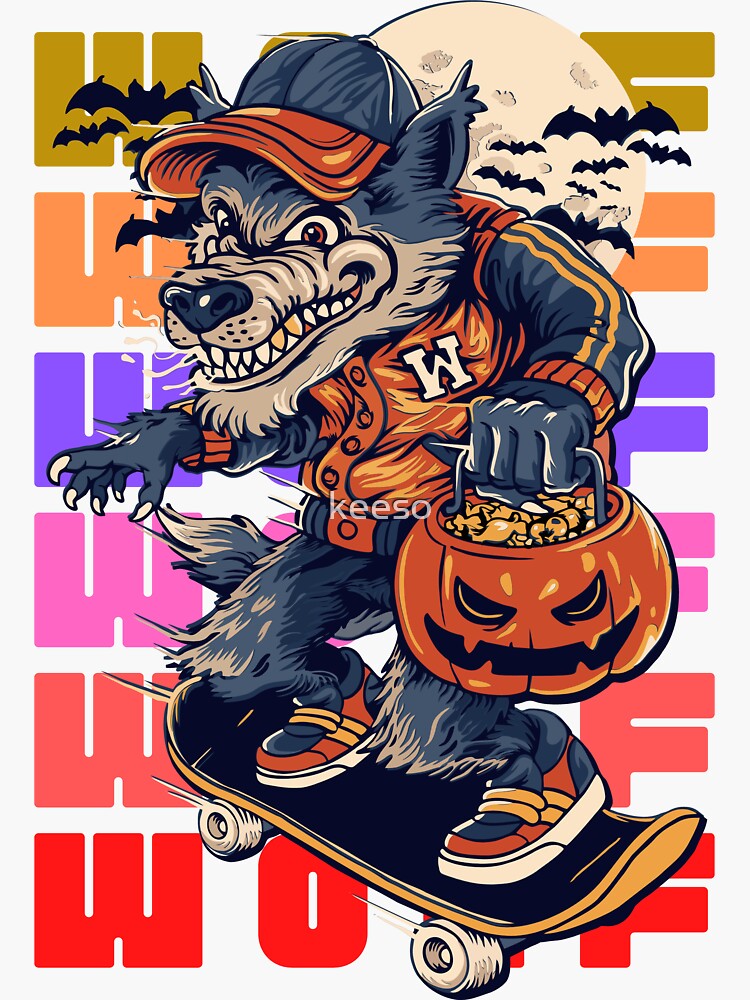 "halloween badass fox collection" Sticker for Sale by keeso | Redbubble