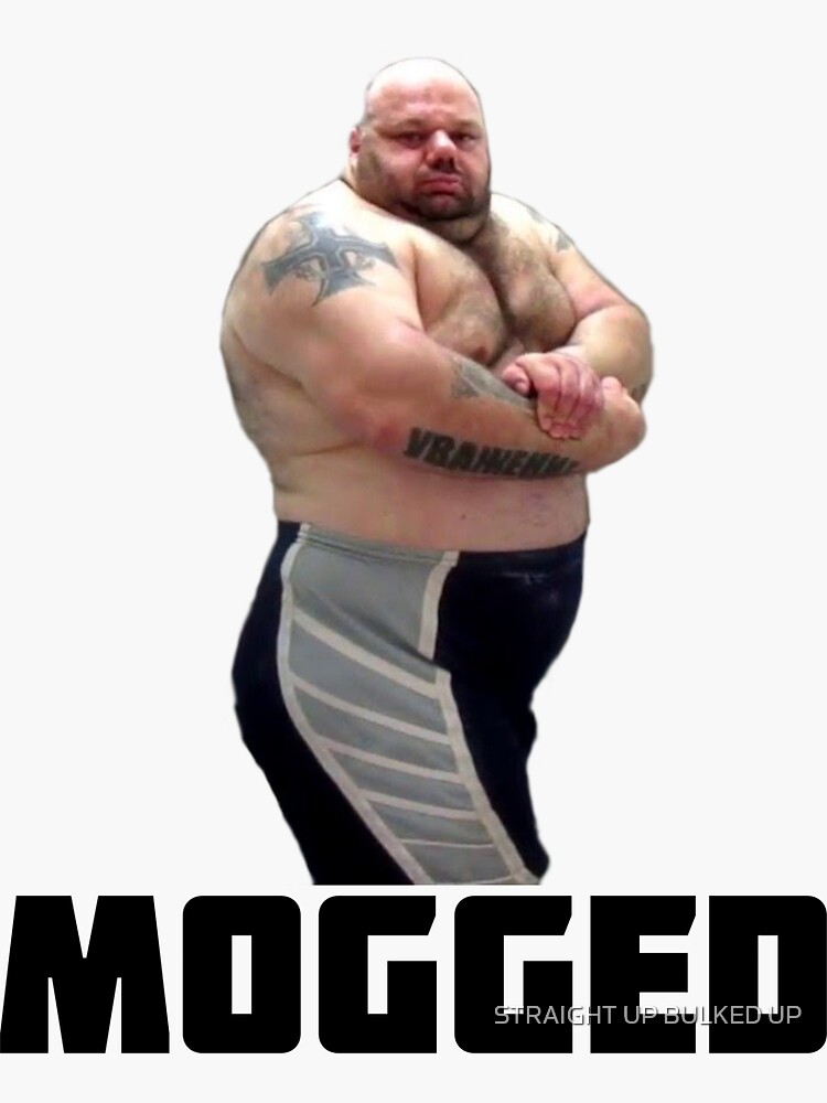 "Kyriakos Grizzly Kapakoulak | MOGGED" Sticker for Sale by ...