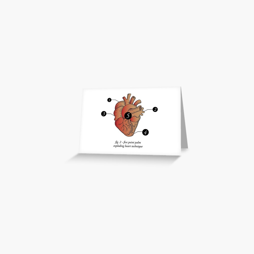 "Five Point Palm Exploding Heart Technique" Greeting Card for Sale by ...