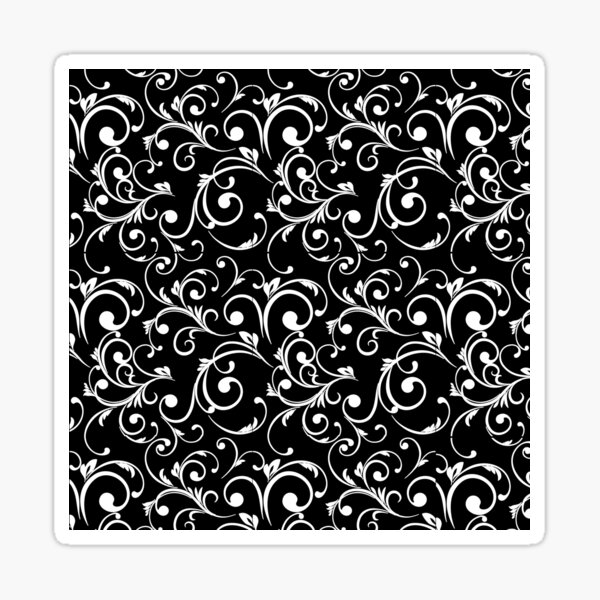 "Black Royal pattern" Sticker for Sale by CreatedByTara | Redbubble