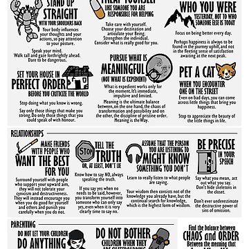 "12 Rules for Life Visual Book (Jordan B. Peterson)" Art Board Print for Sale by TKsuited ...