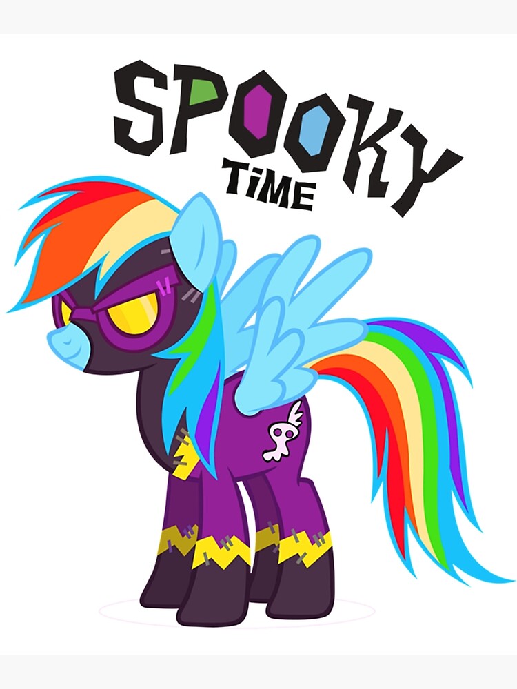 "SPOOKY TIME RAINBOW DASH SHADOW BOLT " Poster for Sale by Chubbyfunaka ...