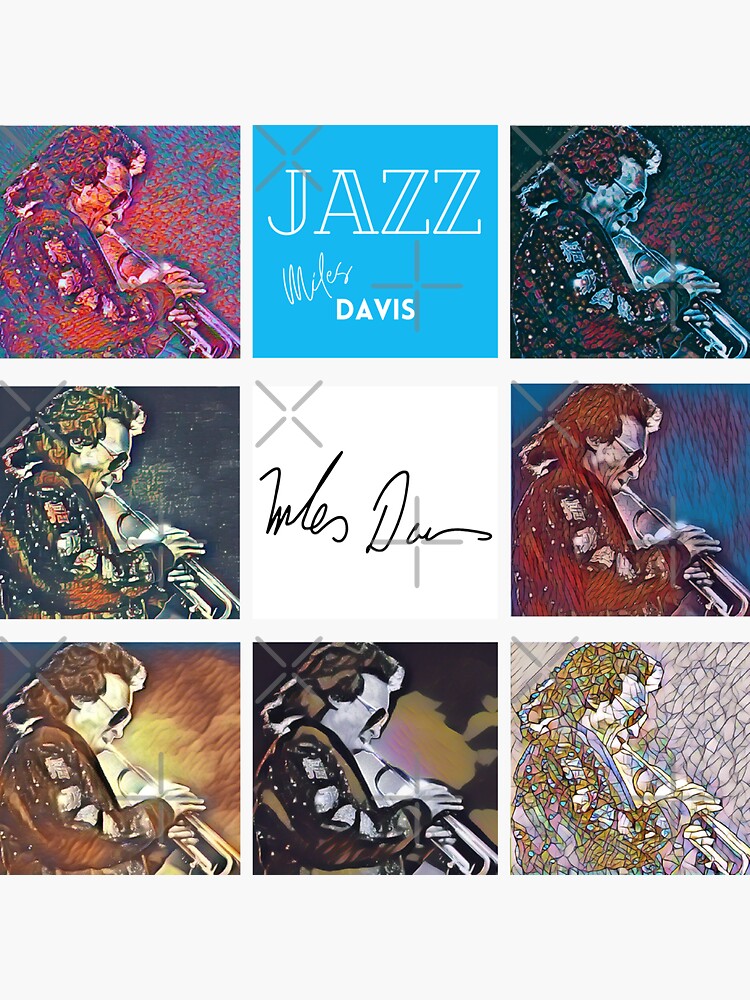 "Jazz music legends - Miles Davis" Sticker for Sale by gioamkoladze ...