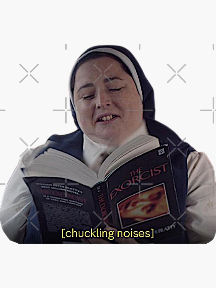 "Sister Michael Derry Girls The Exorcist" Sticker for Sale by Alma ...