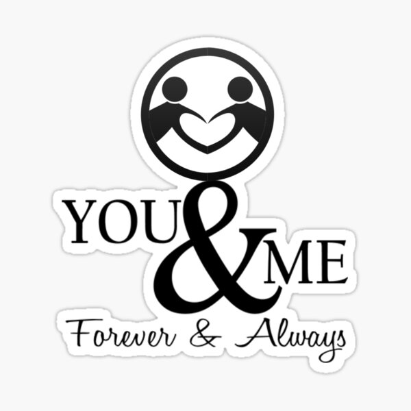 "You and me" Sticker for Sale by Hadimubeen | Redbubble