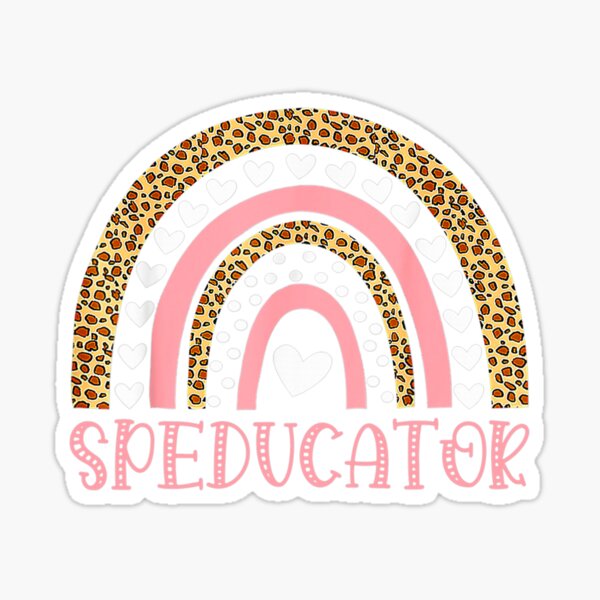 "SPED teacher, speducator heart, speducator rainbow" Sticker for Sale ...