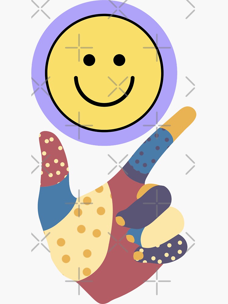 "Hand Smile Emoji Happy" Sticker for Sale by corihjane24 | Redbubble