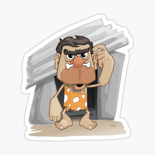 "Caveman" Sticker for Sale by LeonLedesma | Redbubble