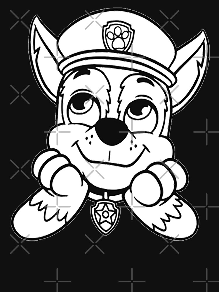 "Paw Patrol Chase Outline" T-shirt for Sale by JyotisShopRed ...