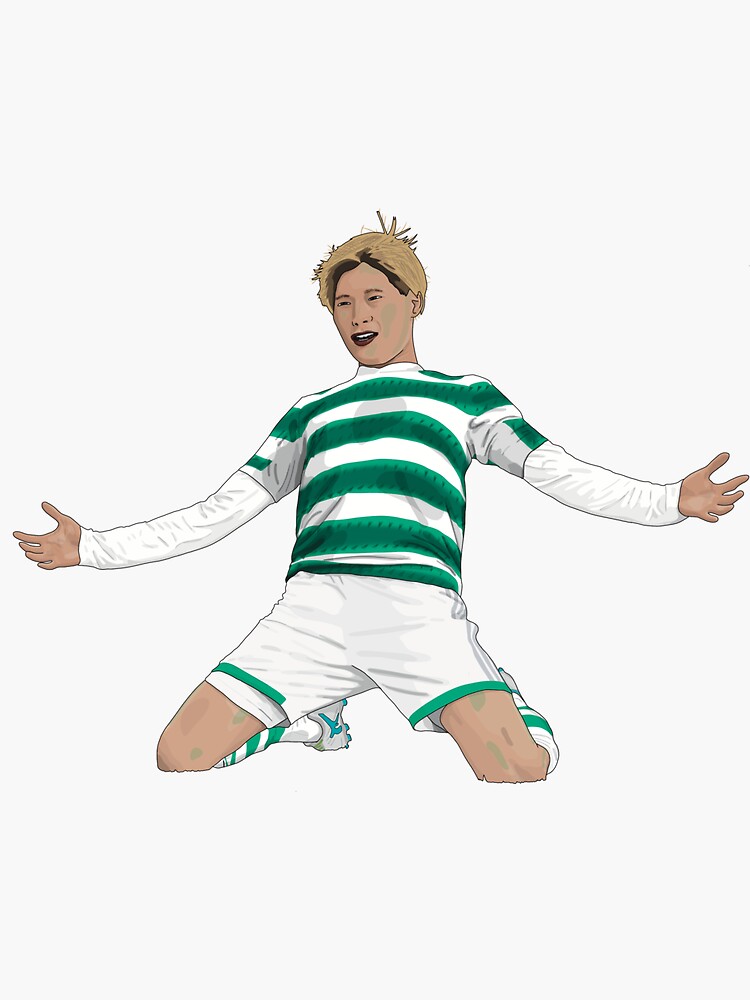 "Kyogo Furuhashi Celtic Knee Slide" Sticker for Sale by wdart | Redbubble