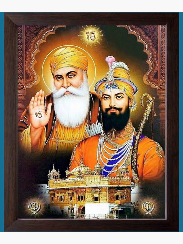 "Guru Nanak Dev Ji Guru Gobind Singh ji dhan guru nanak baba ji waheguru " Poster for Sale by ...