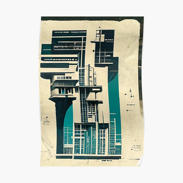 "Constructivist architecture" Poster for Sale by apprenticebk | Redbubble