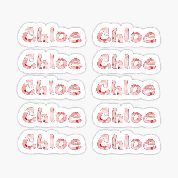 "Chloe hearts name sticker pack." Sticker for Sale by tshirtsmash ...