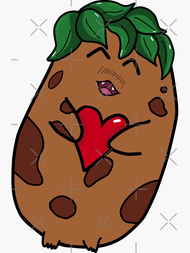 "Potato in love chibi" Sticker for Sale by Synthia-Witch | Redbubble