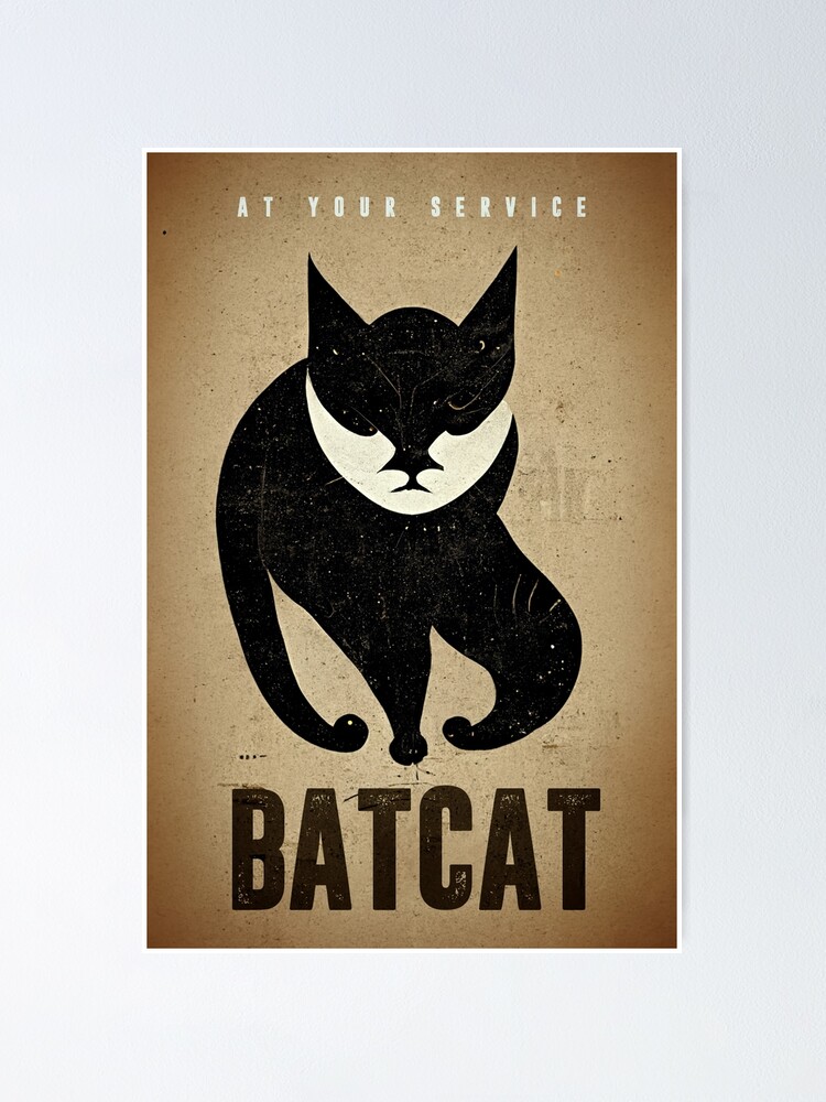 "BATCAT Vintage Movie Poster" Poster for Sale by ArcadeVault | Redbubble