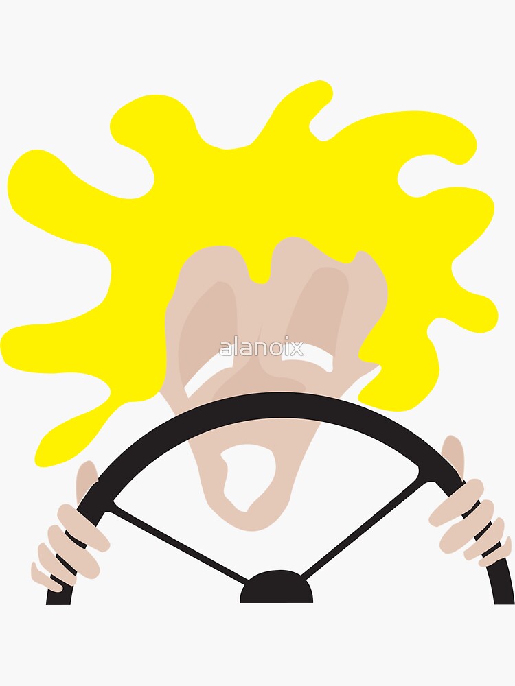 "fatigue at the wheel" Sticker for Sale by alanoix | Redbubble