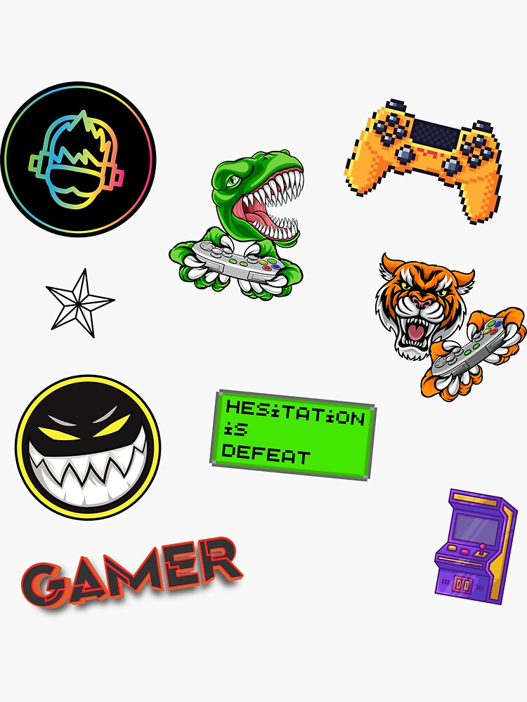 "Gamer" Sticker for Sale by MelanieGermain | Redbubble