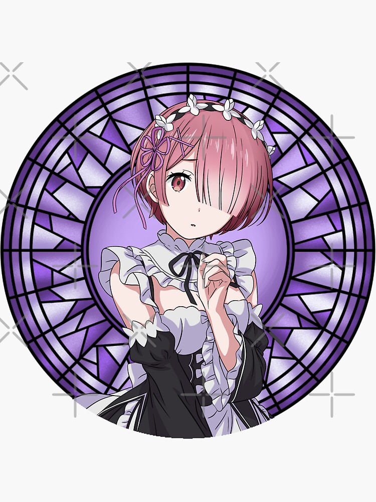 Pegatina «Ram Stained Glass del anime Re:Zero - Comenzando la vida en ...