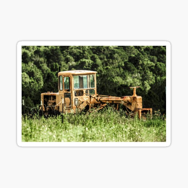 "Grader in Waiting" Sticker for Sale by BigRedCurlyGuy | Redbubble