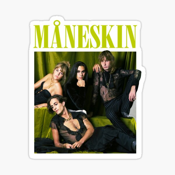 "MANESKIN-Måneskin-merchandising" Sticker for Sale by kifrjp | Redbubble