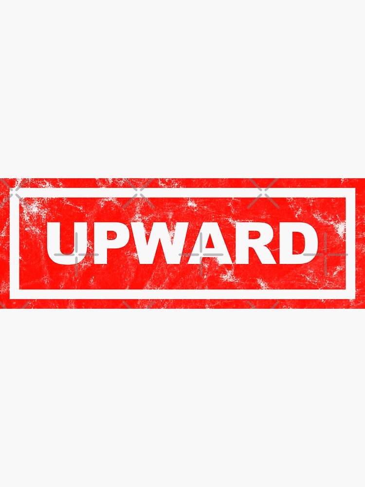 "Red Upward Sign" Sticker for Sale by GraffitiJoe | Redbubble