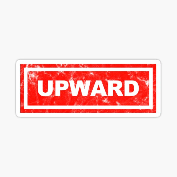 "Red Upward Sign" Sticker for Sale by GraffitiJoe | Redbubble