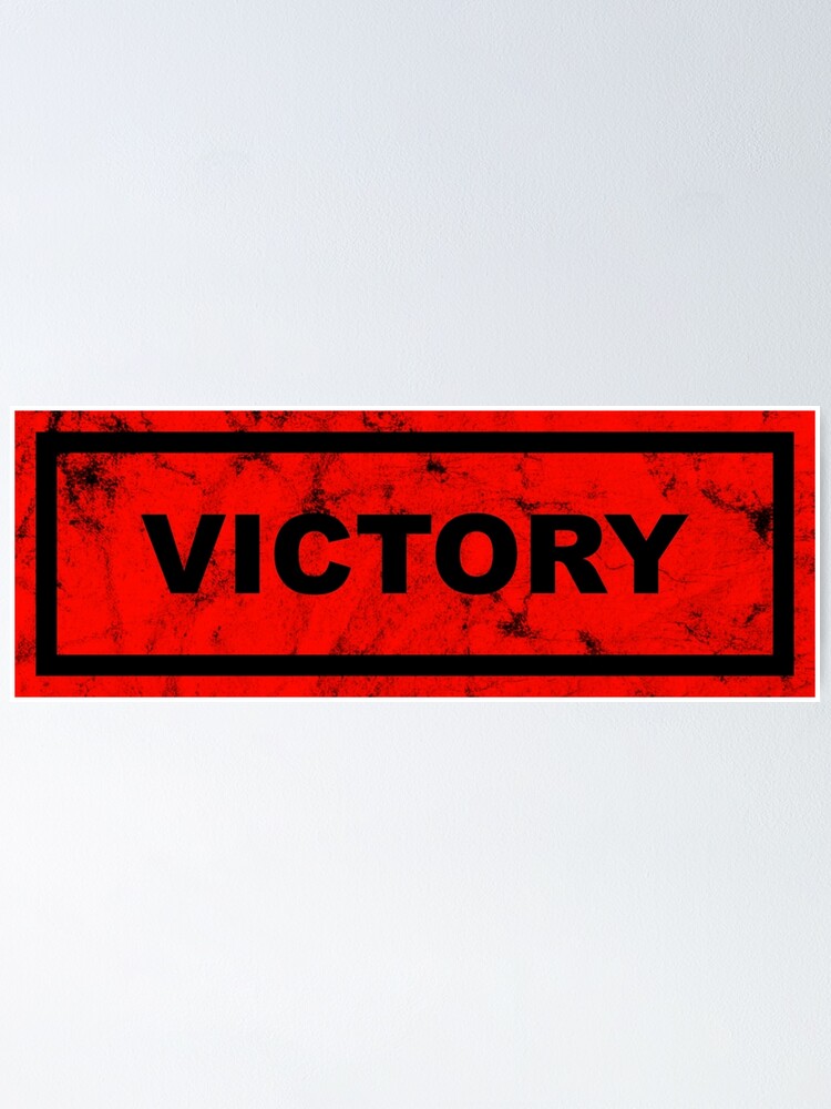 "Red Victory Sign" Poster for Sale by GraffitiJoe | Redbubble