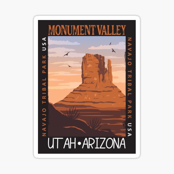 "Monument Valley Navajo Tribal Park Distressed" Sticker for Sale by ...