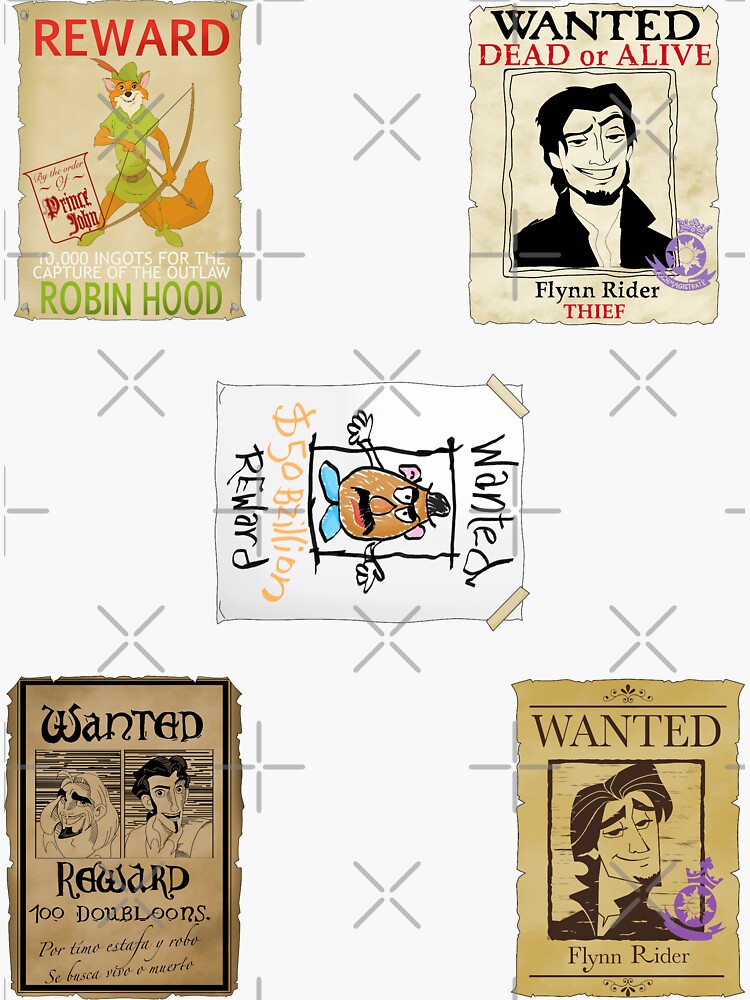 "Wanted Poster mini pack" Sticker for Sale by Redfoxart21 | Redbubble