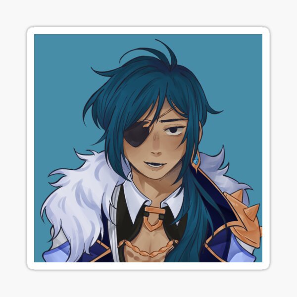 "genshin impact kaeya 1.0" Sticker for Sale by redtoes-art | Redbubble