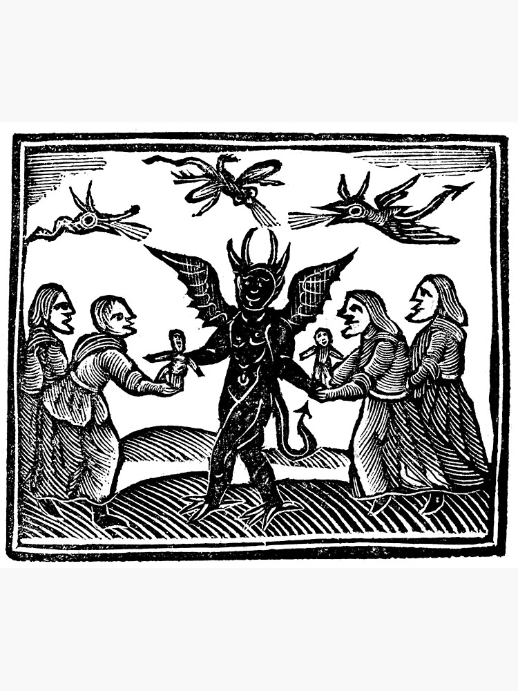 "Devil Satan Witchy Block Print Art " Poster for Sale by ...