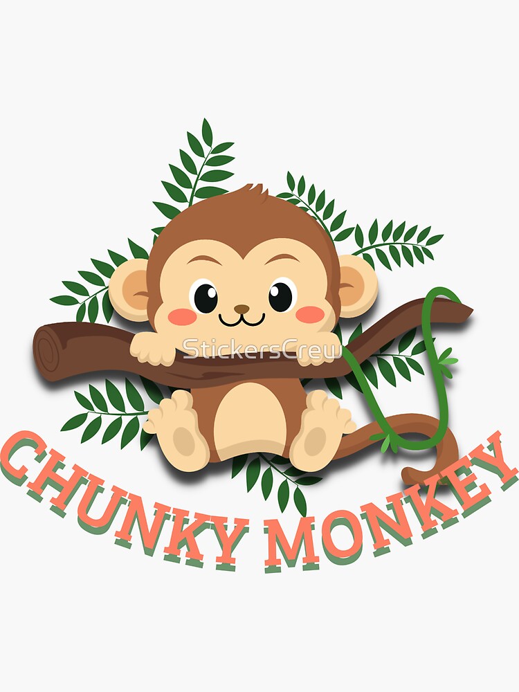 "Chunky Monkey" Sticker for Sale by StickersCrew | Redbubble