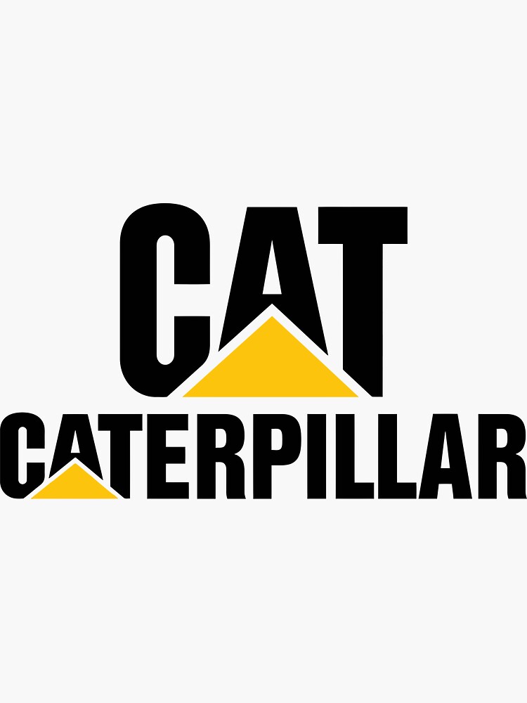 "CAT Caterpillar white" Sticker for Sale by sambalisasi | Redbubble