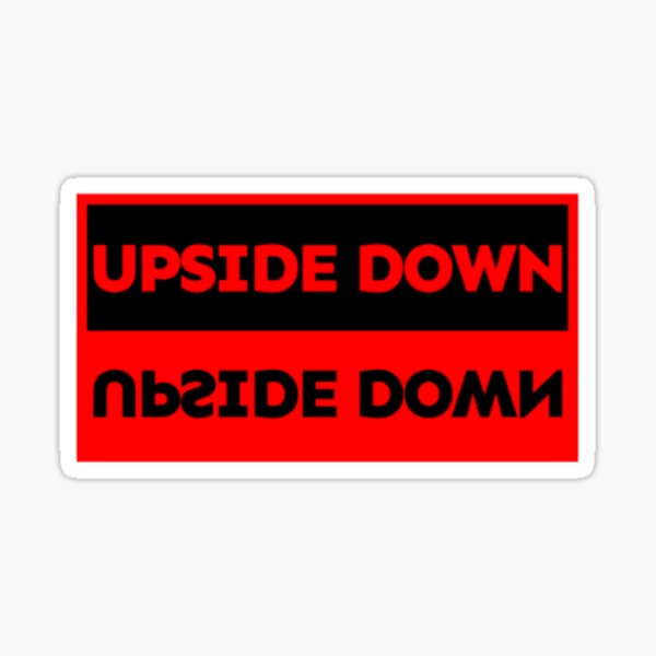 "Upside Down classic" Sticker for Sale by Leveltop | Redbubble