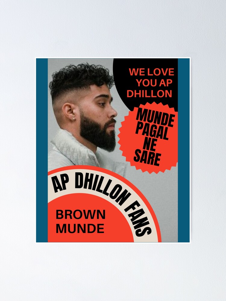 "Poster of AP Dhillon Ap Dhillon poster punjabi singer punjab169 ...