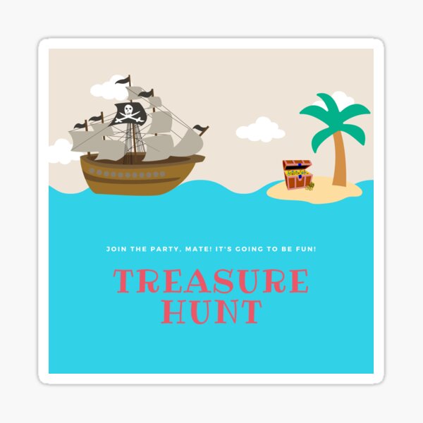 "Treasure Hunt " Sticker for Sale by FunkyDesignArt | Redbubble
