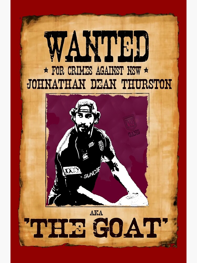 "Queensland Origin - WANTED - JT" Poster for Sale by Retro-Flow | Redbubble