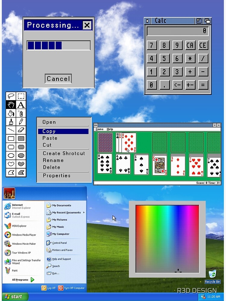 "vintage windows xp desktop" Poster for Sale by R3DESIGNN | Redbubble