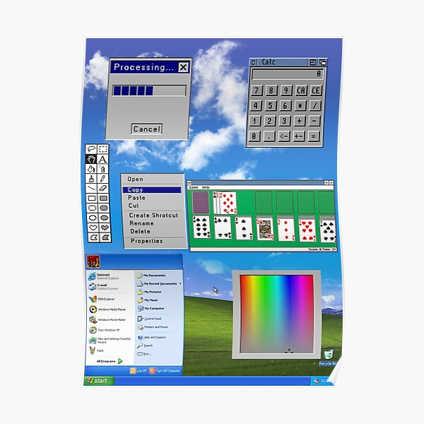 "vintage windows xp desktop" Poster for Sale by R3DESIGNN | Redbubble