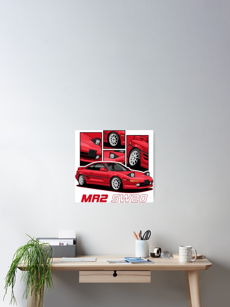 "Toyota MR2 SW20 JDM" Poster for Sale by squeal tires | Redbubble